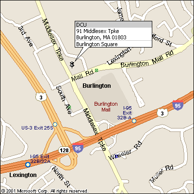 Burlington Mall Map